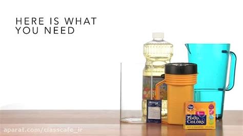 آزمایش مخلوط آب و روغن