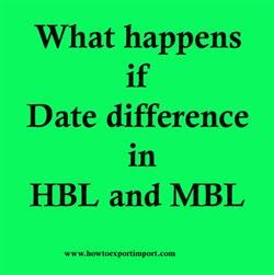 What Happens If Date Difference In HBL And MBL