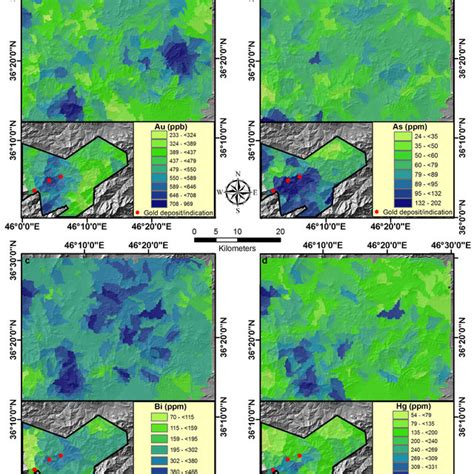 A Orogenic Gold Prospectivity Map Using Fuzzy Logic B Indicated