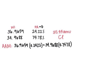 Solved You Have An Unknown Element Consisting Of Two Isotopes One With Mass 36 9659 Amu 24
