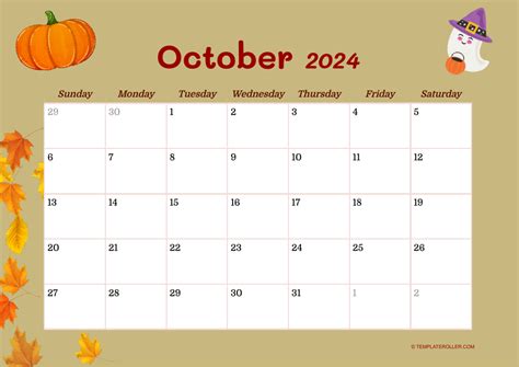 October 2024 Calendar Template Download Printable Pdf Templateroller