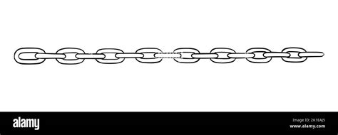 Chain As Symbol Of Unity And Cooperation Sketch Of Metal Chains