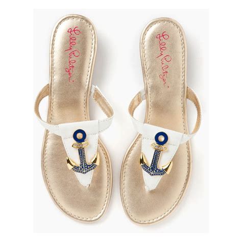 Lilly Pulitzer Anchor Sandals Found On Polyvore Me Too Shoes Shoe Obsession Anchor Shoes