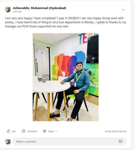 Mohd Azhar On Linkedin 1 Year Complete In Worley ️ ️