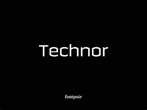 Technor Free Sans Serif Font Fontpair