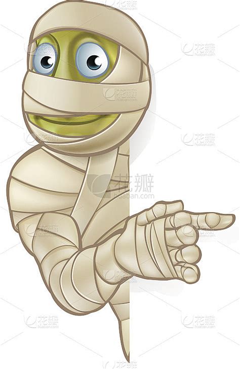 卡通万圣节木乃伊