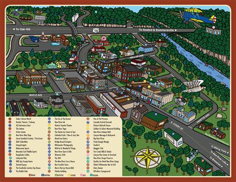 Town Map Visit Fayetteville Wv
