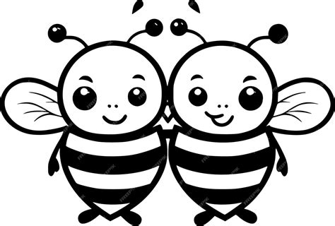 Premium Vector Cute Bee Cartoon And Heart Sign Symbol On White