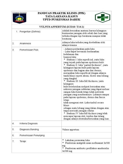 Ppk Vulnus Apertum Pdf