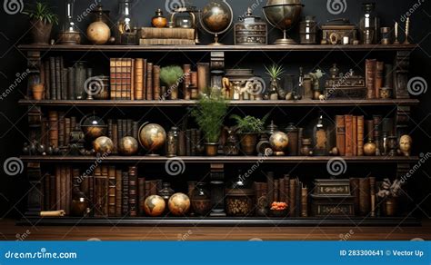 A Shelf With Objects On It Generative Ai Stock Illustration Illustration Of Homeopathy