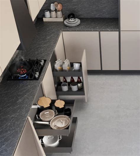 Inoxa kitchen accessories made of wire, wood, aluminum and plastic
