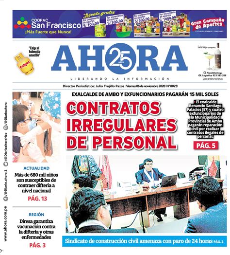 Edición Digital Diario Ahora 06 11 2020 Diario Ahora