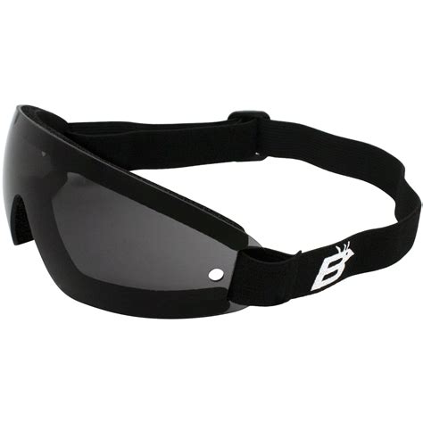 Birdz Eyewear Wing Skydiving Goggles Black Frame With Smoke Lens