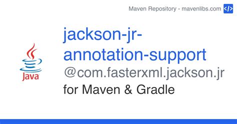 jackson jr annotation support for maven and gradle com fasterxml