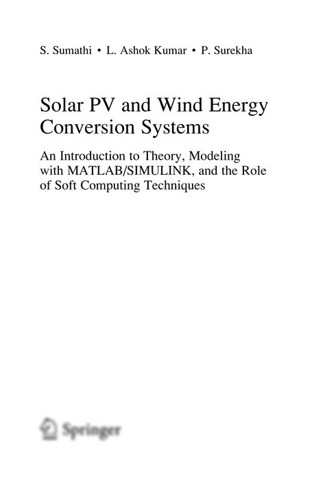 solution solar pv and wind energy conversion systems an introduction