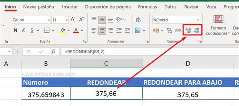 como redondear valores en excel ninja del excel