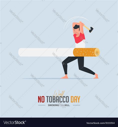 May 31st World No Tobacco Day Poster Design Vector Image