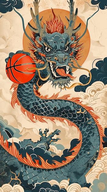 Premium Photo 2d Graphic Illustration Of A Dragon Of The Asian