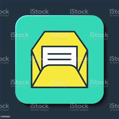 채워진 윤곽선 봉투 아이콘은 파란색 배경에 분리되어 있습니다 받은 메시지 개념입니다 새로운 이메일 수신 메시지 Sms 메일 배달