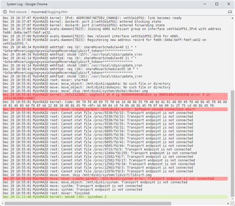 Mover Errors Cause Shares To Disappear General Support Unraid