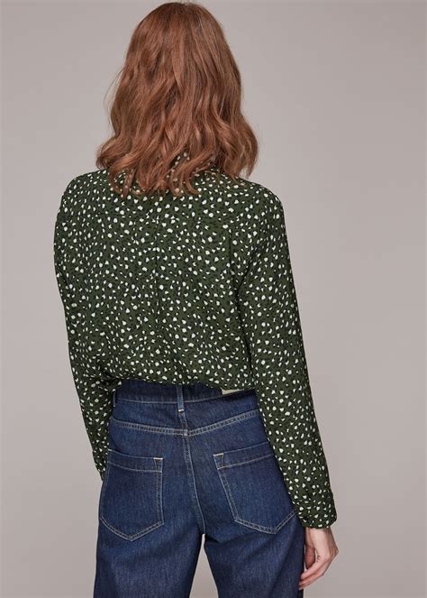 Greenmulti Wild Leopard Print Blouse Whistles Whistles Us