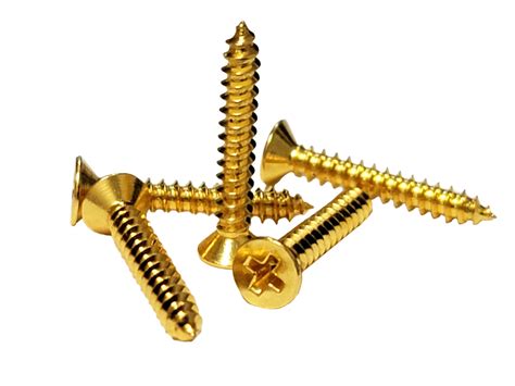 4 X 34 Brass Plated Phillips Flat Head Screws C B Gitty Crafter