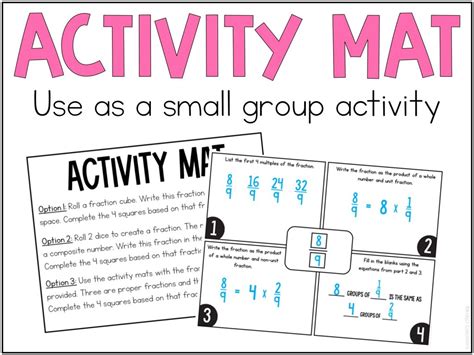 Multiplying Fractions By Whole Numbers Activity For 3rd 5th Grade Worksheets Library