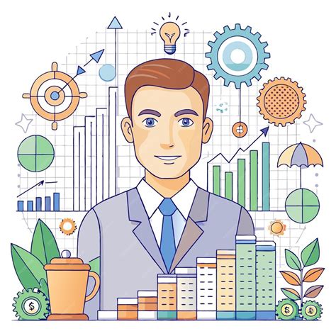 A Professional Illustration Depicting Business Analytics And Growth Premium Ai Generated Vector
