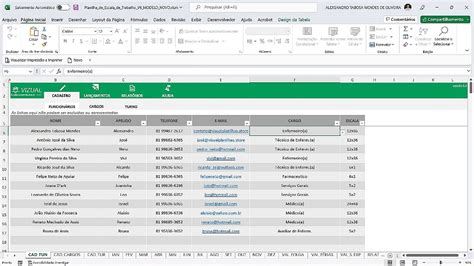 Planilha De Escala De Trabalho Em Excel 60 Vizual Planilhas