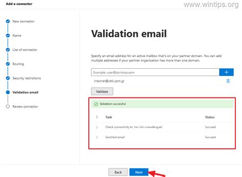 Fix Office Connector Email Validation Failed Send Test Email