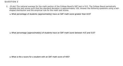 Solved QUESTION 2 2 9 Pts The National Average For The Chegg