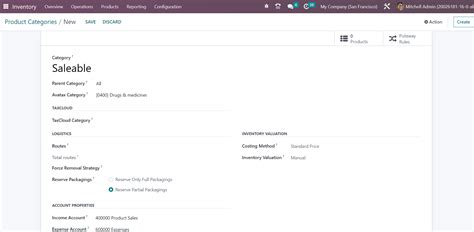 Product Categories In Odoo 16 Inventory Odoo V16 Enterprise Edition Book
