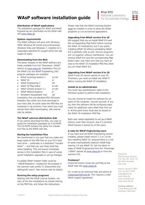 pdf wasp software installation guide v 10 dokumen tips