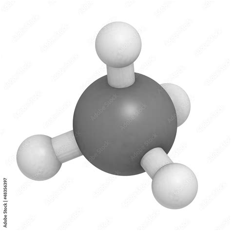 Methane Ch4 Gas Molecule Chemical Structure Methane Is The M Illustration Stock Adobe Stock