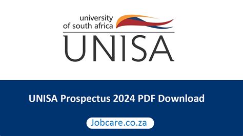 Unisa Prospectus 2024 Pdf Download Jobcare