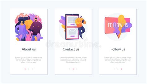Website Menu Bar App Interface Template Stock Vector Illustration Of Contact Pack 191010684