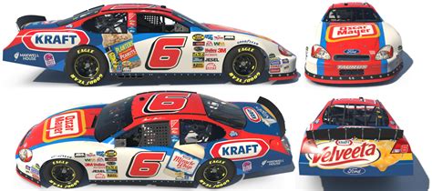 Mark Martin 2004 6 Oscar Mayer Kraft Ford Taurus Sim Stamped Ver
