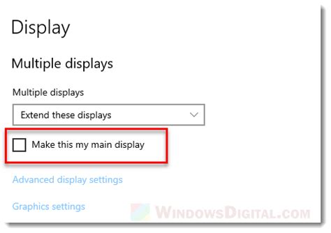 How To Change Main Display Primary Monitor On Windows 10