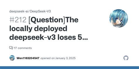 Question The Locally Deployed Deepseek V3 Loses 5 Points Compared To