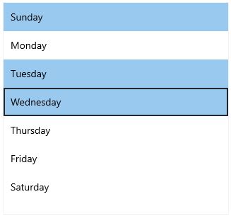 Selection In RadListView For WinUI Telerik UI For WinUI