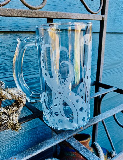 Etched Beer Mug Personalized Beer Mug Personalized Glasses Etsy