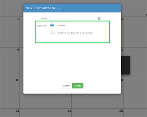 remove the option to create shared bookmarks dayback