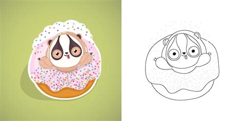 Clipart plumplori mehrfarbig und schwarzweiß niedliche clipart loris