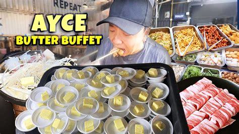7 ALL YOU CAN EAT Butter Buffet Street Noodles In Bangkok Thailand