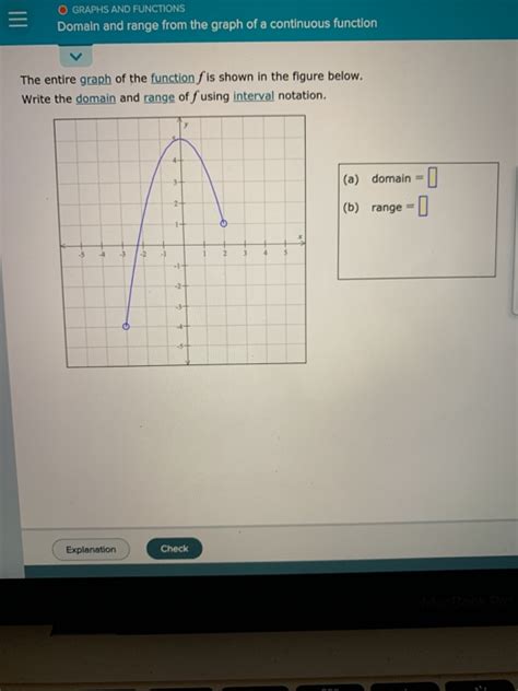 Solved O GRAPHS AND FUNCTIONS Domain And Range From The Chegg
