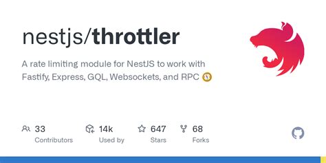 github nestjs throttler a rate limiting module for nestjs to work