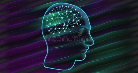 Animation Of Human Brain And Ai Data Processing Over Black Background Stock Footage Video Of