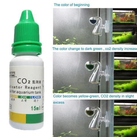 Ml Lightweight Fish Tank Portable Aquarium Monitoring CO Bottled Liquid Test Indicator