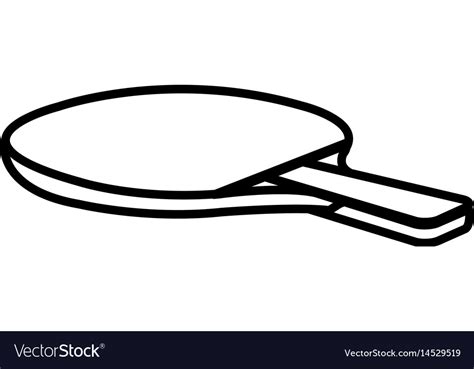 Ping Pong Racket Isolated Icon Royalty Free Vector Image