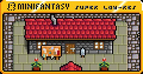 Minifantasy Towns I Super Low Res 2d Pixel Art By Krishna Palacio